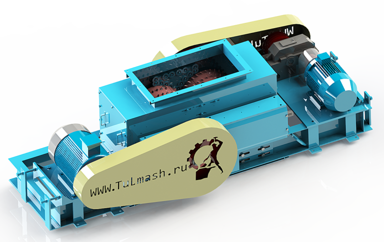 Roll crusher with smooth rotors DVG 2/500 — Crushing machines